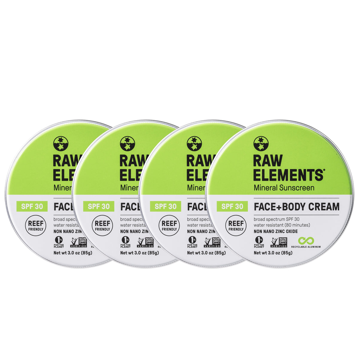Raw Elements Face + Body Lotion SPF 30 - 3 oz Recyclable Tin (2 Pack) – Raw ElementsUSA