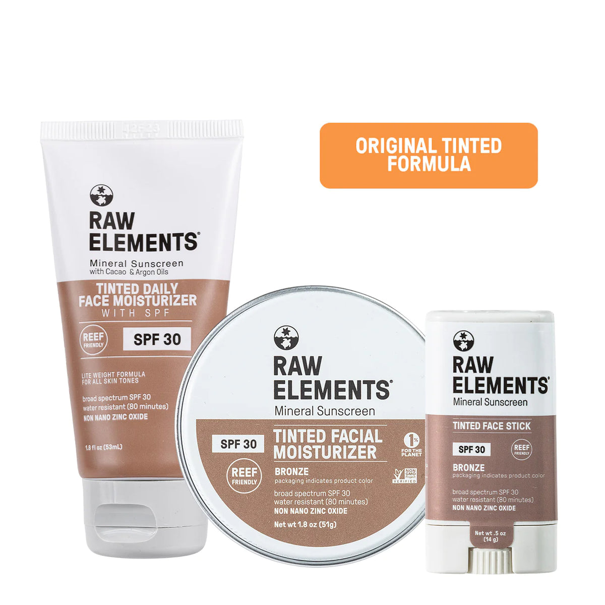 Tinted SPF 30 Pack – Raw ElementsUSA