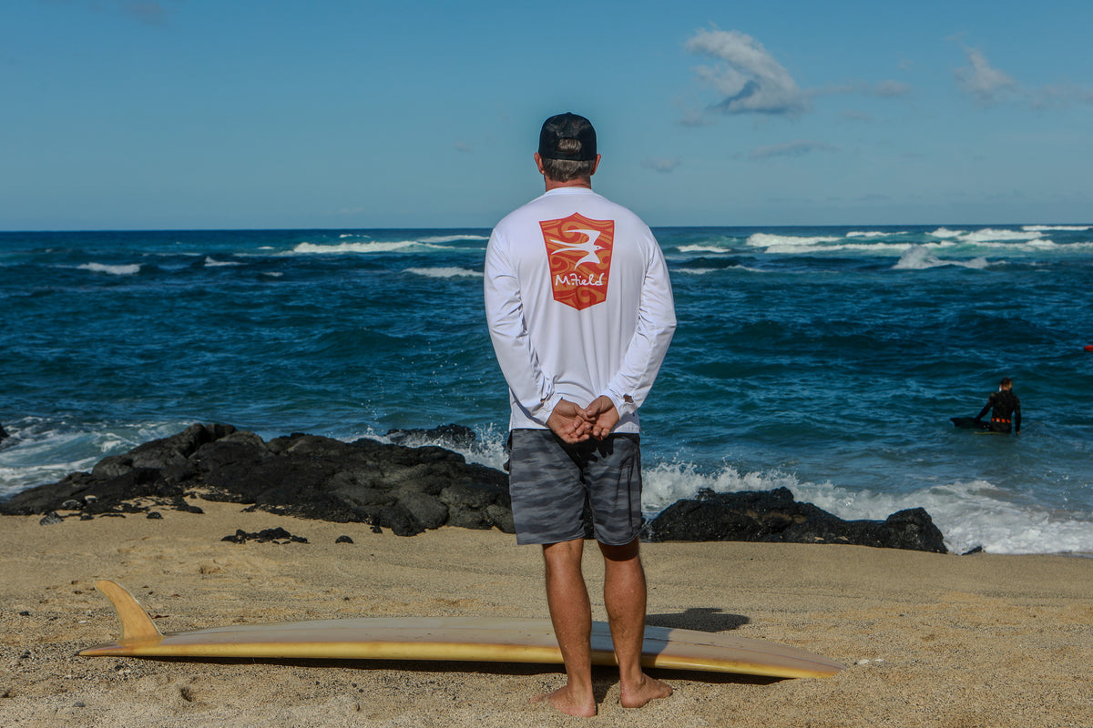 MIKE FIELD RED SHIELD LONG SLEEVE SUNSHIRT – Raw ElementsUSA