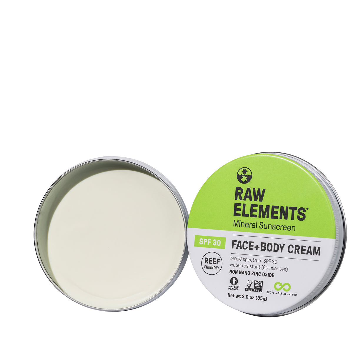 Raw Elements Face + Body Lotion SPF 30 - 3 oz Recyclable Tin – Raw ...