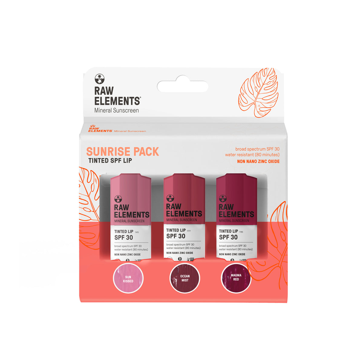 SPF 30 TINTED LIP SUNRISE PACK .15 oz - 3 Pack – Raw ElementsUSA