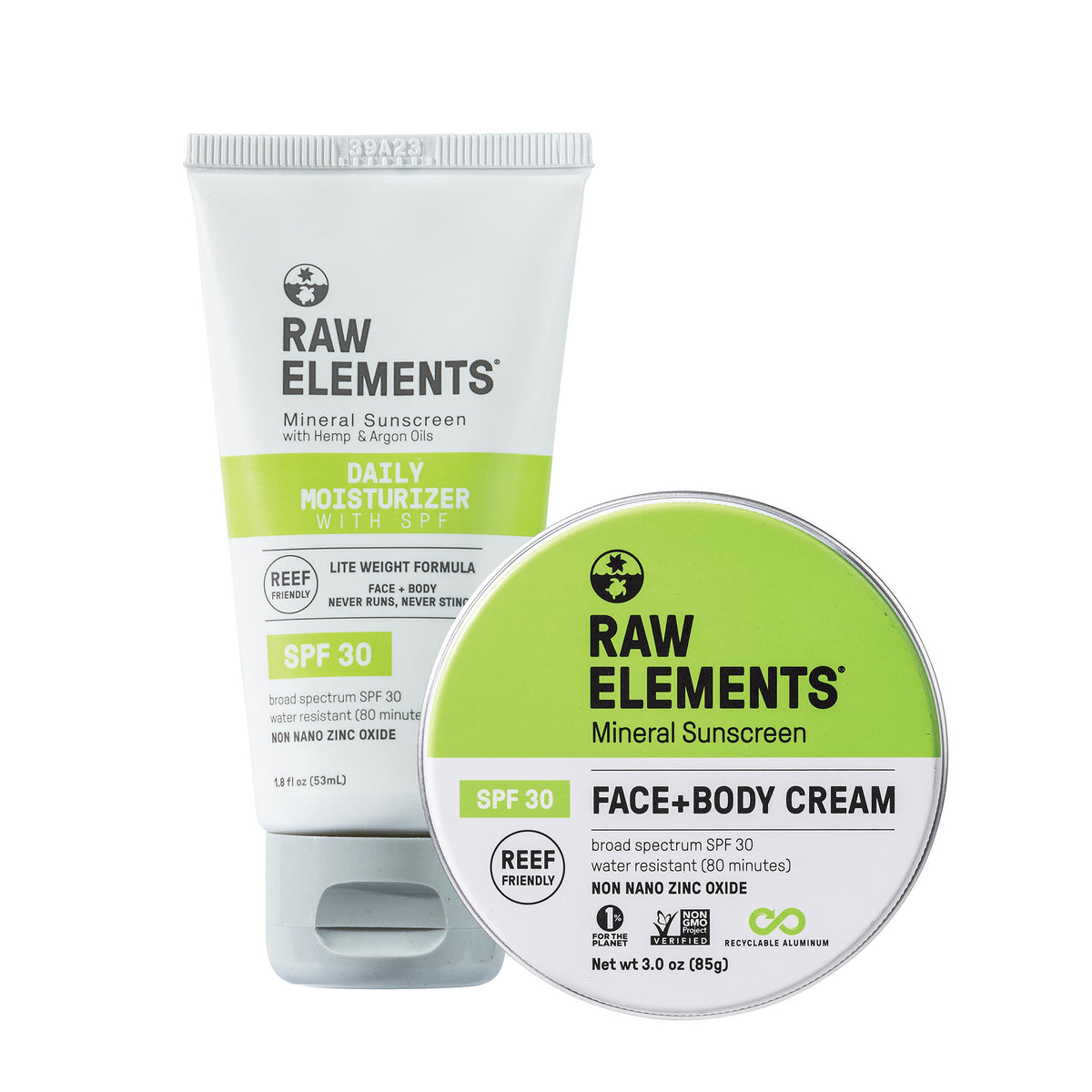 Face + Body Tube SPF 30 Bio-Resin Tube & Plastic Free Tin Bundle – Raw ElementsUSA