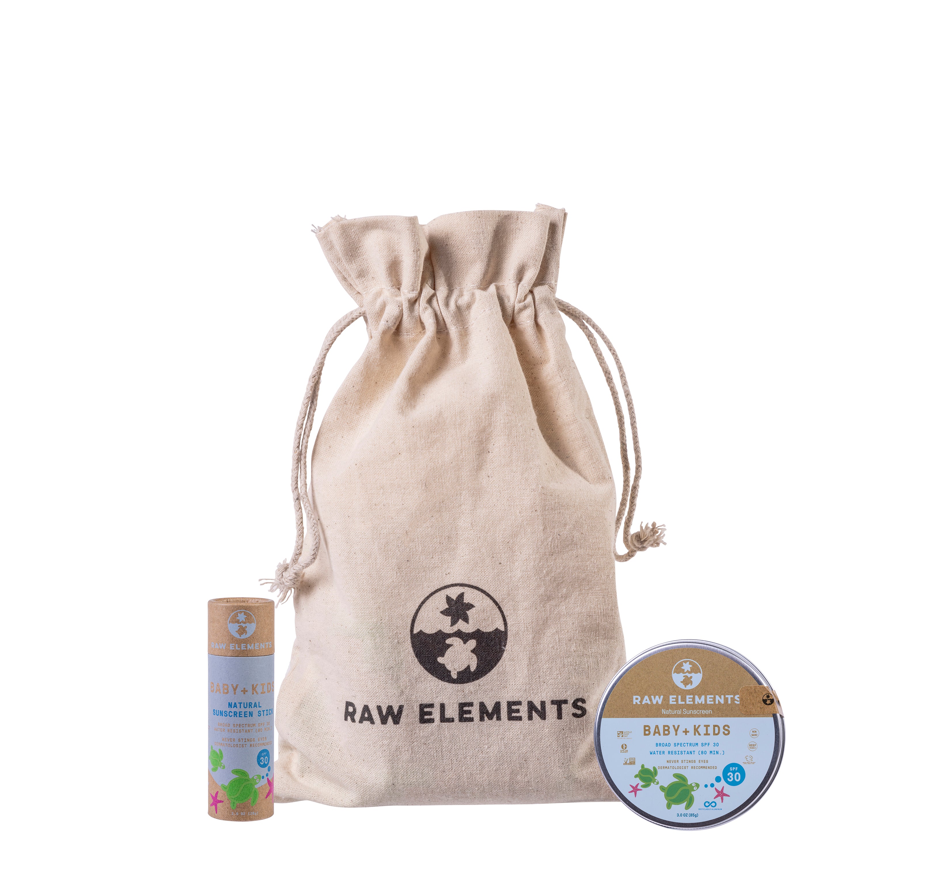 Raw Elements Baby + Kids SPF 30 Zero Waste Sunscreen Pack – Raw ElementsUSA